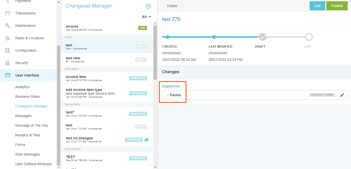Formular-Verwaltung – Chrome River Hilfecenter