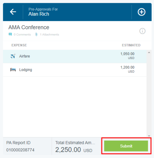 Adjust and Resubmit Returned Pre-Approval Requests – Chrome River Help ...