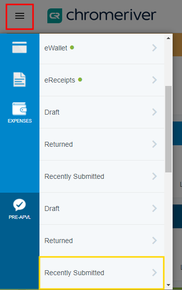 Track a Submitted Pre-Approval Request – Chrome River Help Center